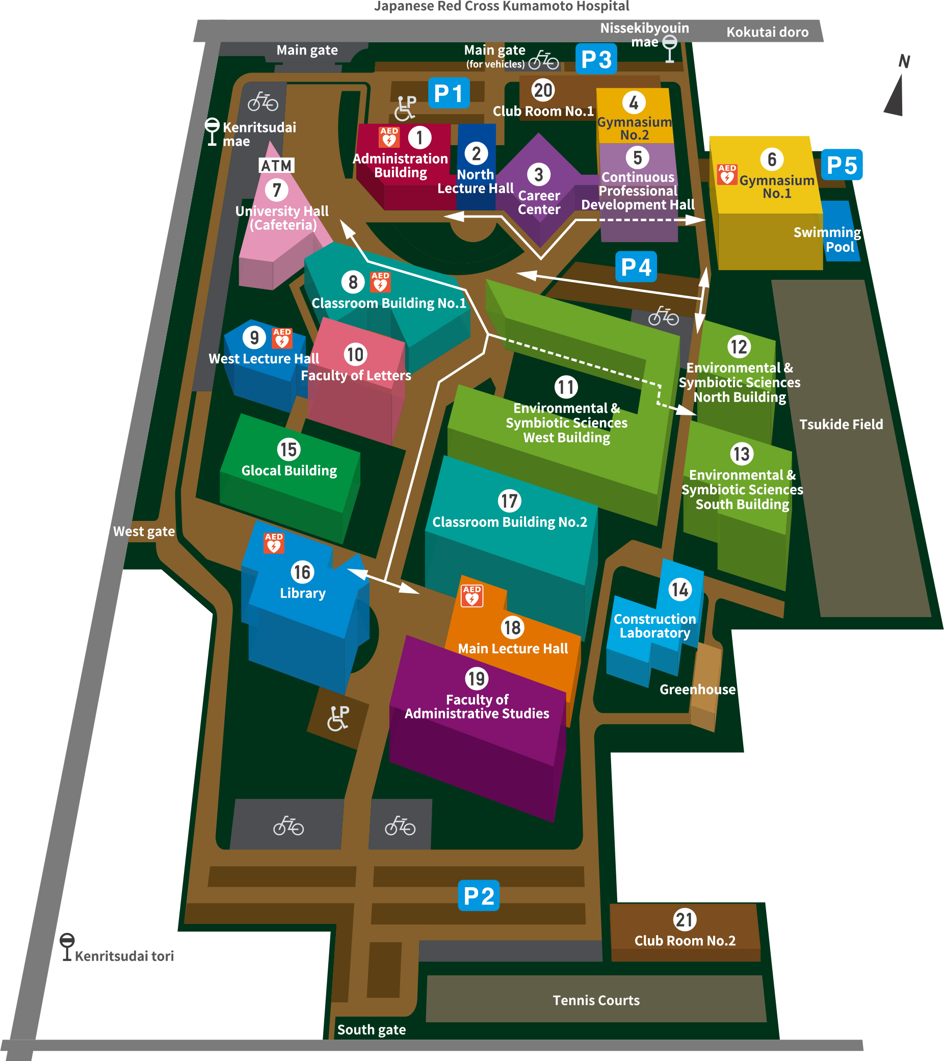 Campus Map｜PREFECTURAL UNIVERSITY OF KUMAMOTO